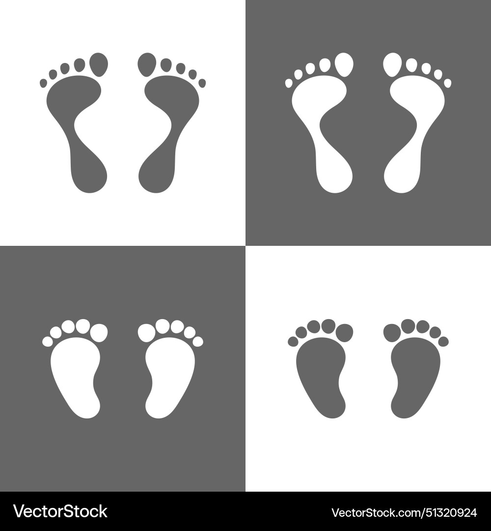 Footprints Royalty Free Vector Image - VectorStock