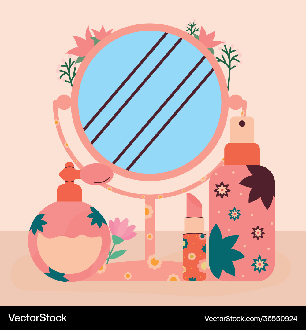 Four beauty icons Royalty Free Vector Image - VectorStock