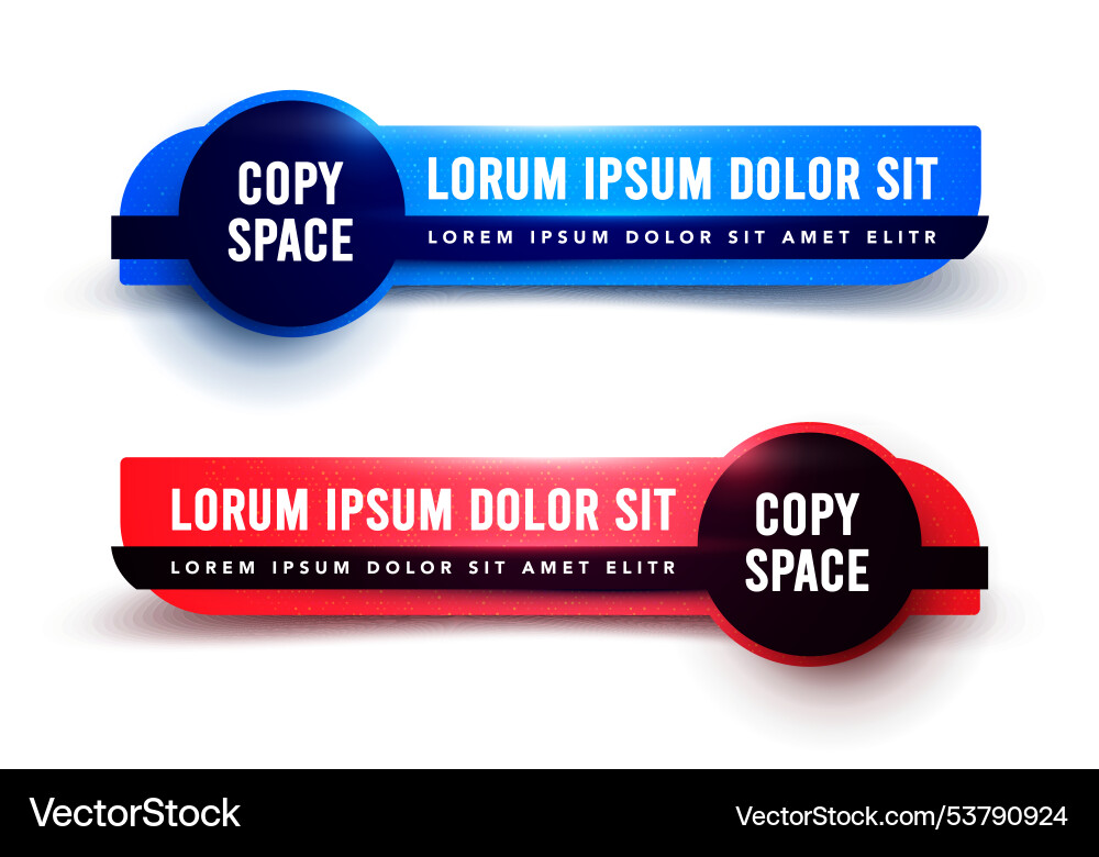 Futuristic lower third information banner Vector Image