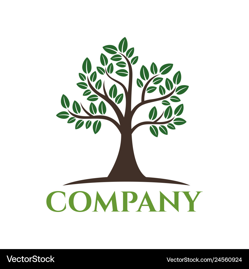 Modern tree logo Royalty Free Vector Image - VectorStock