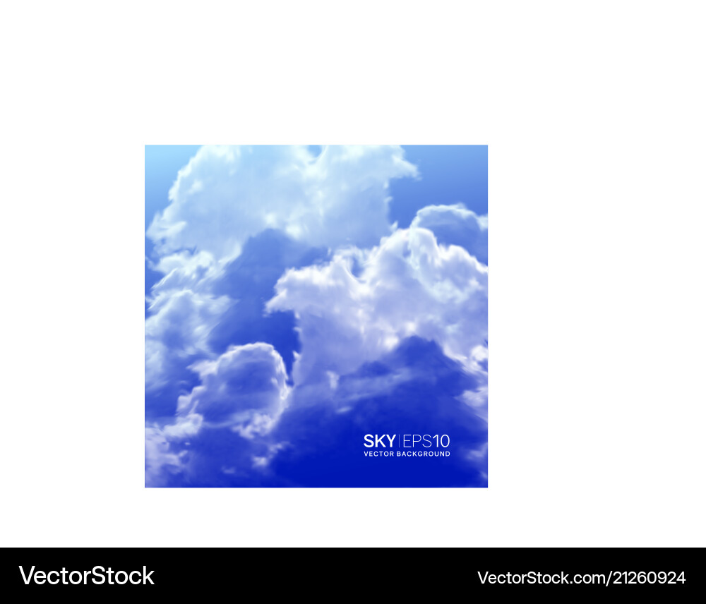Realistic blue sky Royalty Free Vector Image - VectorStock
