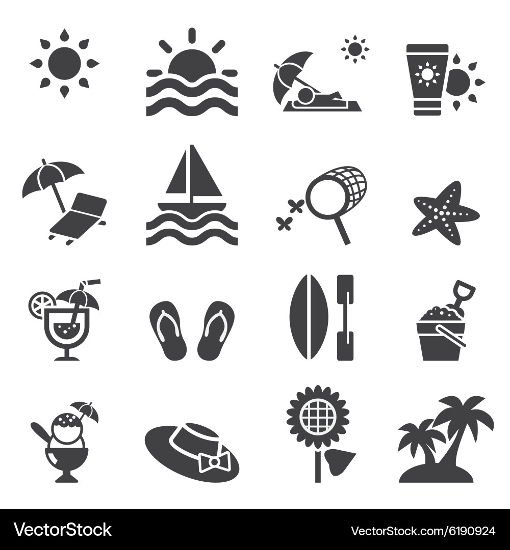 Summer icon Royalty Free Vector Image - VectorStock