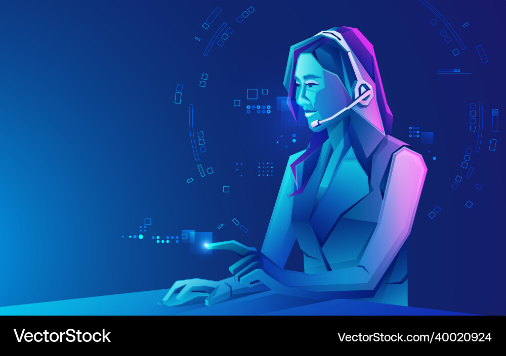 Telemarketer Royalty Free Vector Image - VectorStock