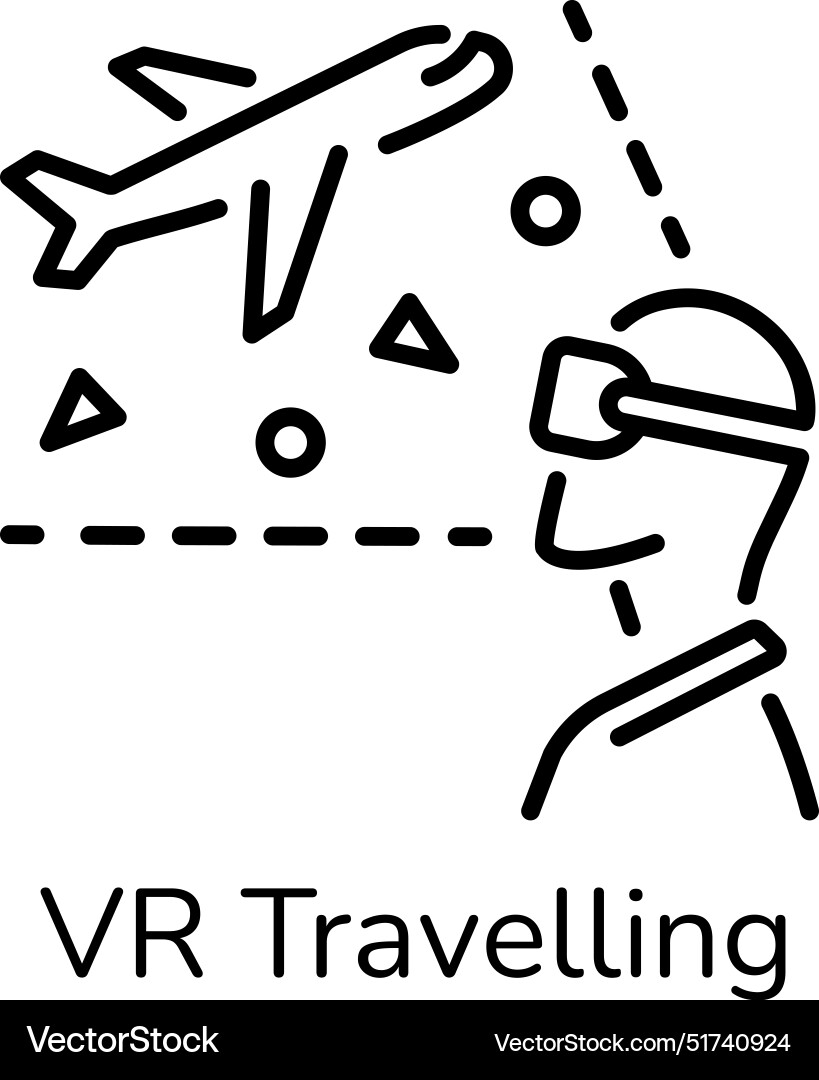 Vr travelling Royalty Free Vector Image - VectorStock