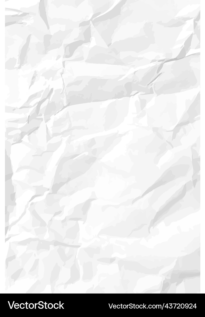 White lean crumpled paper Royalty Free Vector Image