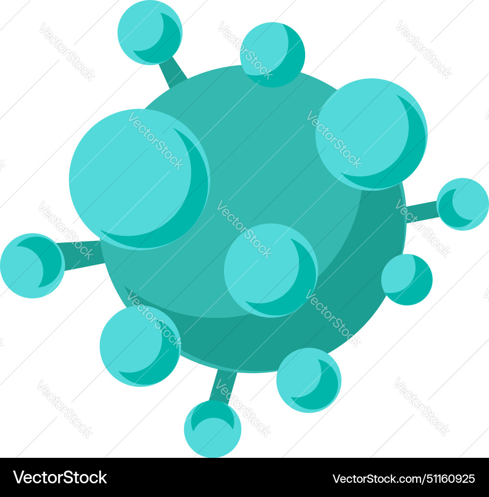 Abstract influenza virus icon microorganism Vector Image