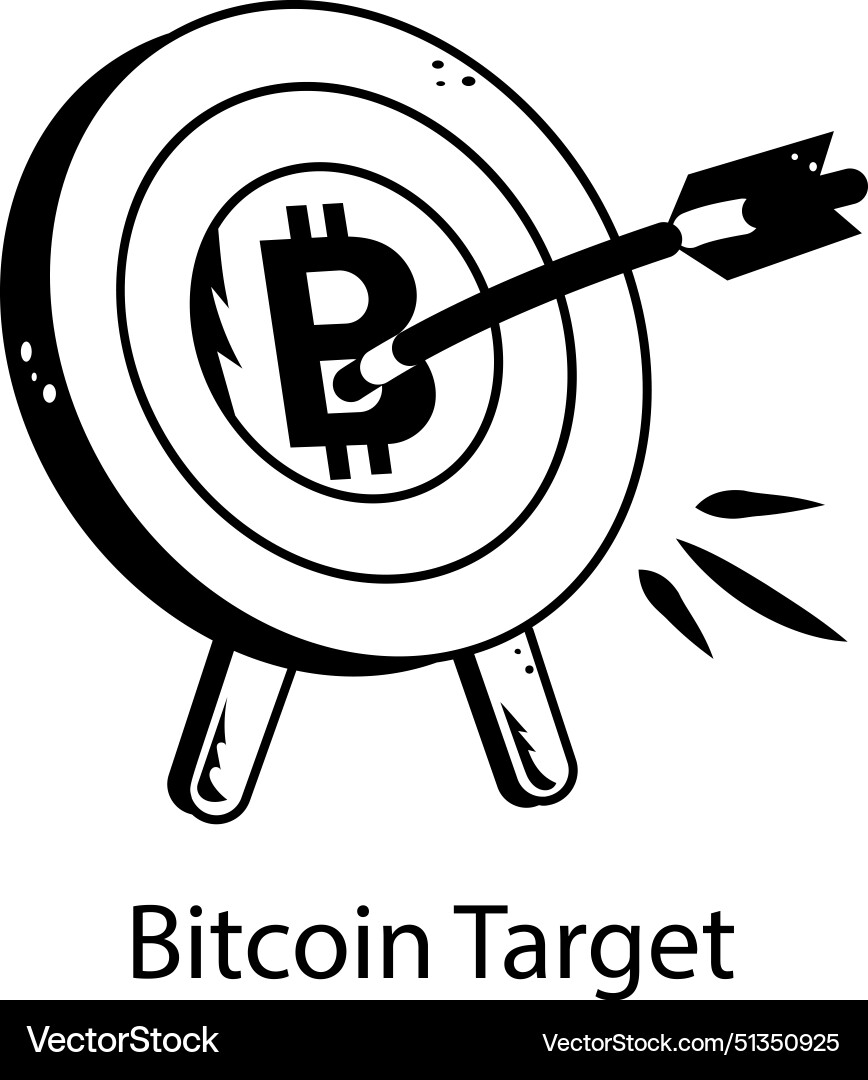 Bitcoin target Royalty Free Vector Image - VectorStock