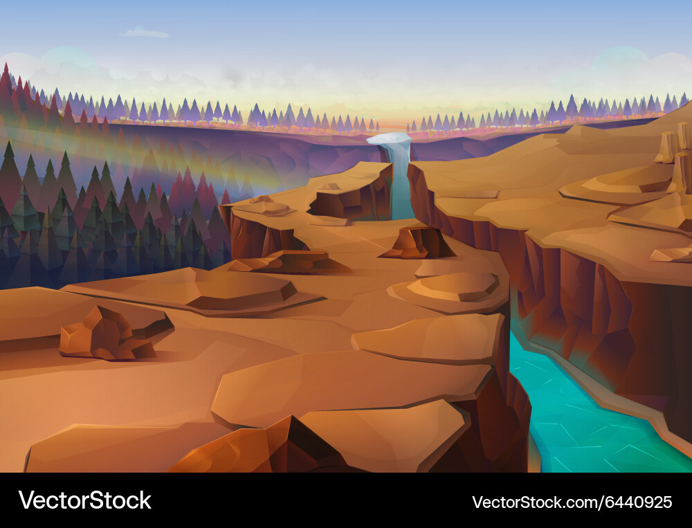 Canyon nature background Royalty Free Vector Image
