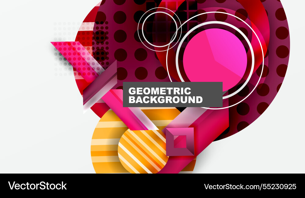 Dynamic complex geometric abstract background Vector Image