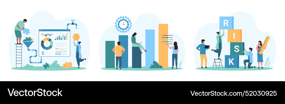 Financial assessment economic risk analysis Vector Image