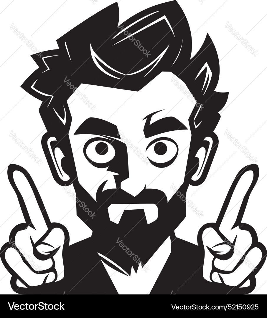 Gesture cartoon finger symbol interactive Vector Image