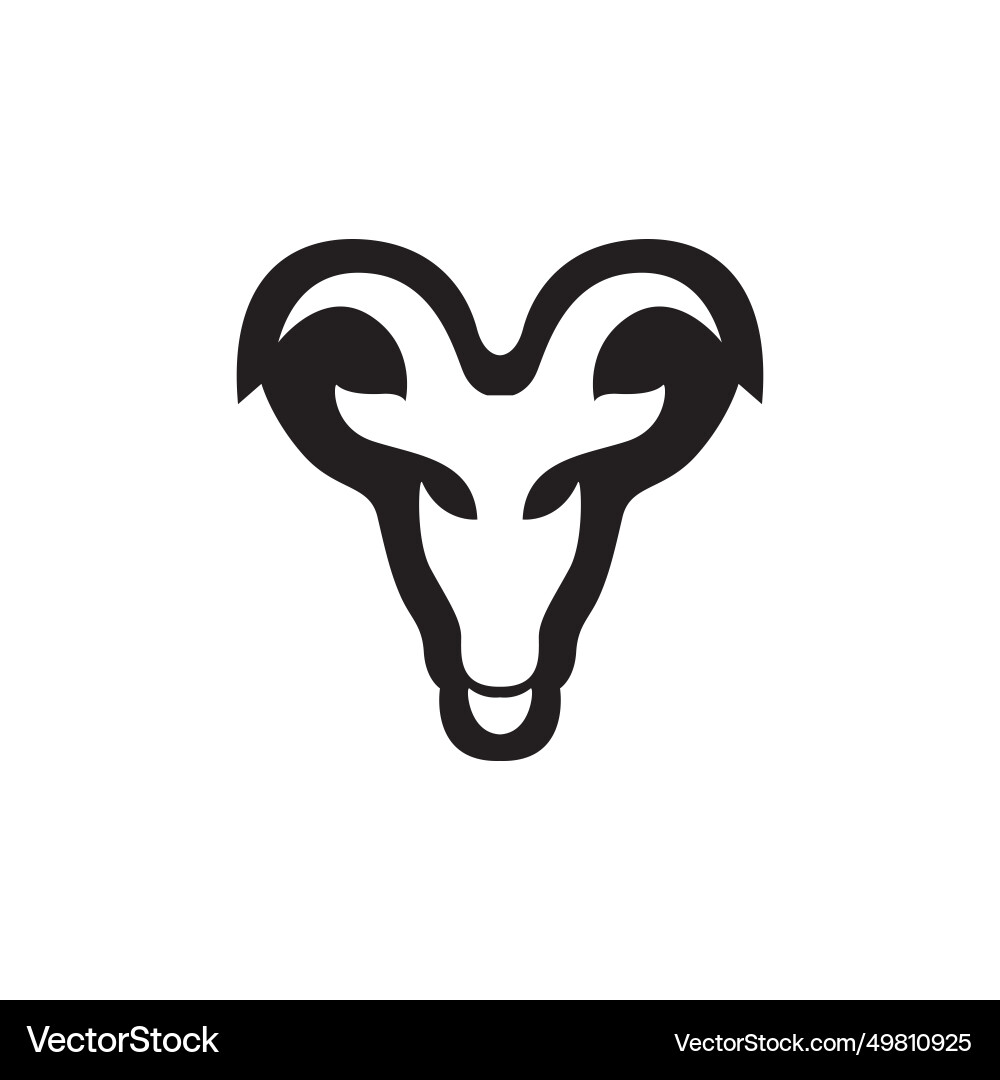 Goat head icon logo design Royalty Free Vector Image
