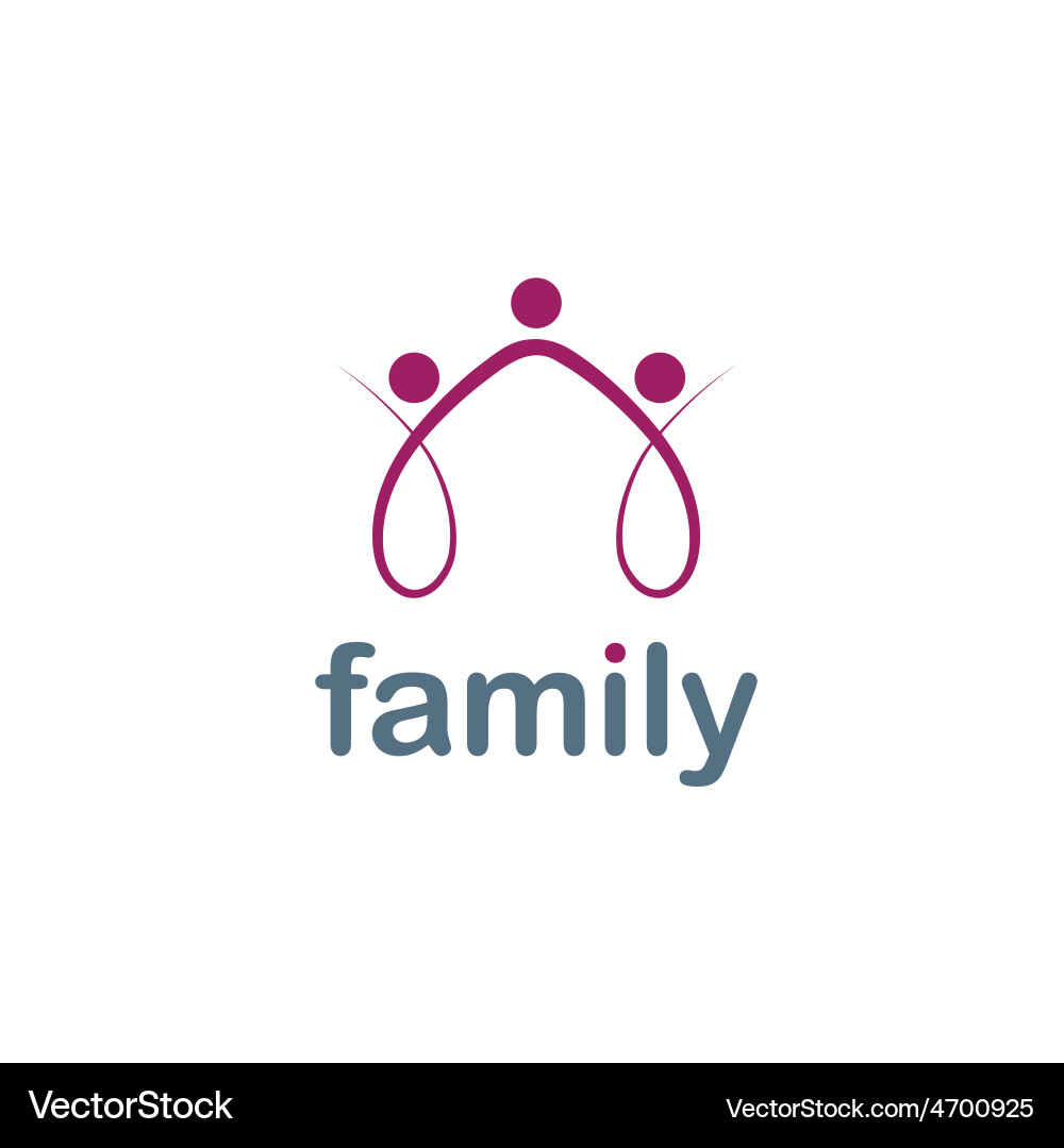 Happy family design template Royalty Free Vector Image