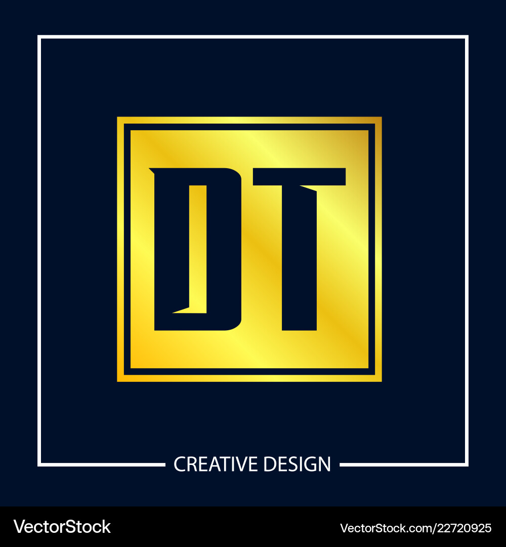Initial letter dt logo template design Royalty Free Vector