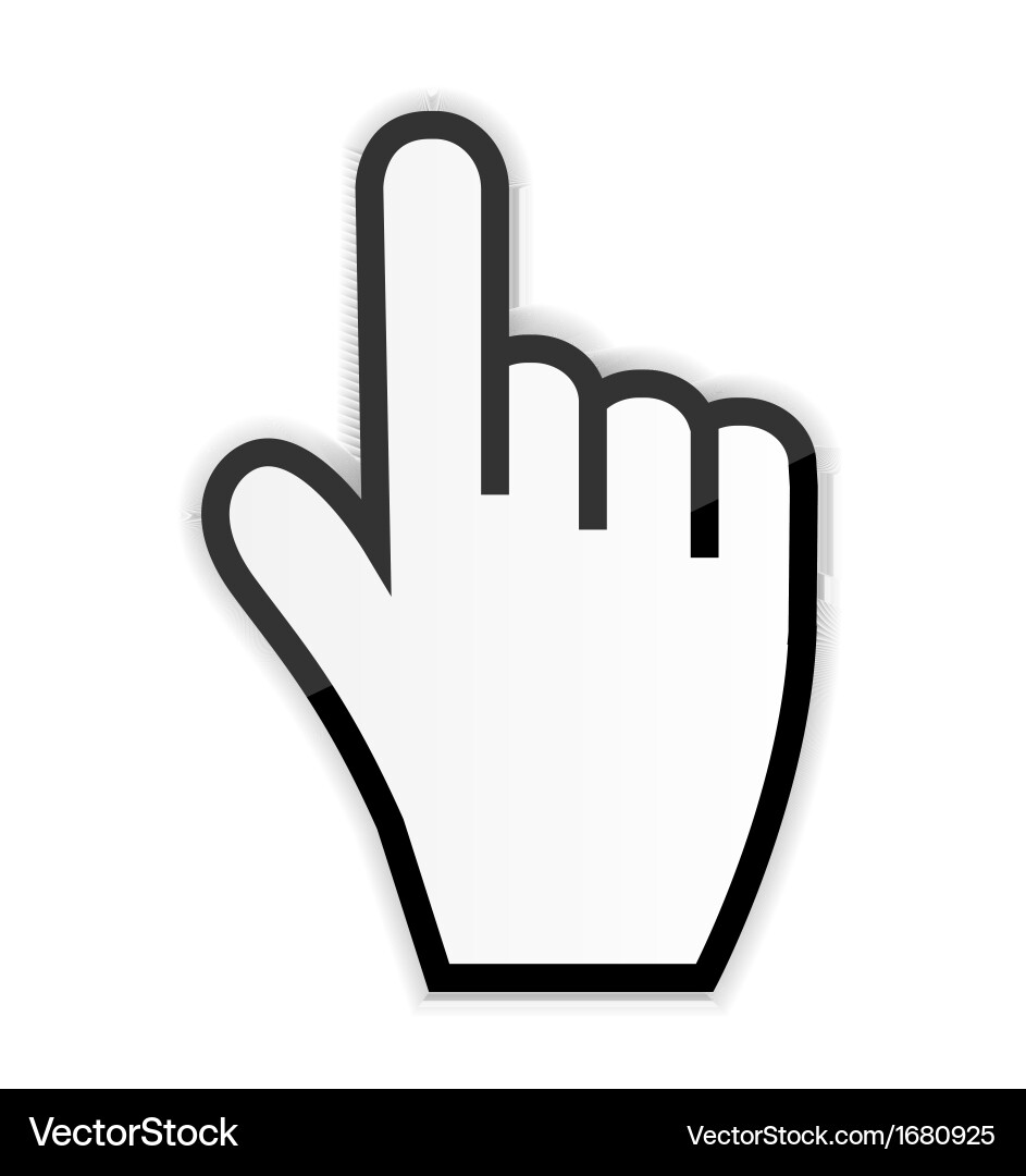 Mouse hand cursor Royalty Free Vector Image - VectorStock