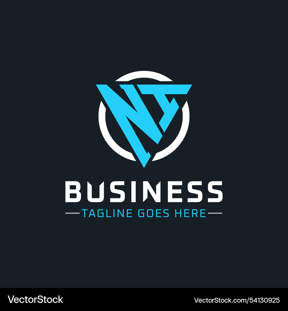 Ni monogram modern initials letter logo design Vector Image