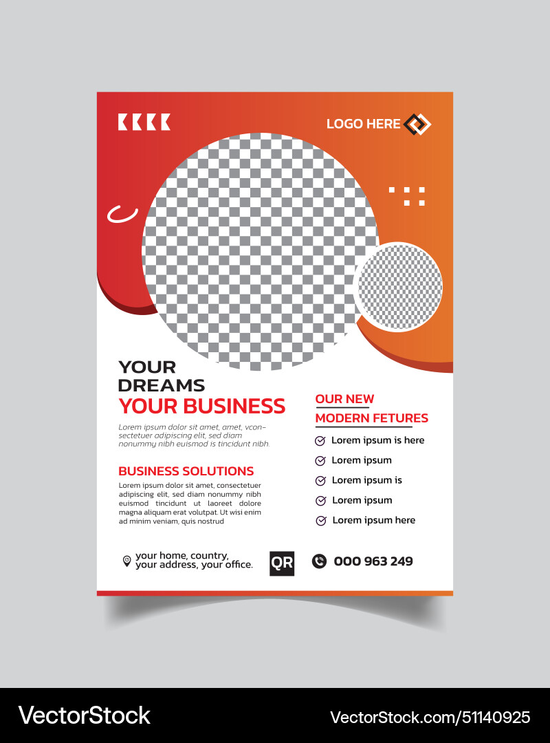 Premium business flyer and unique business Vector Image
