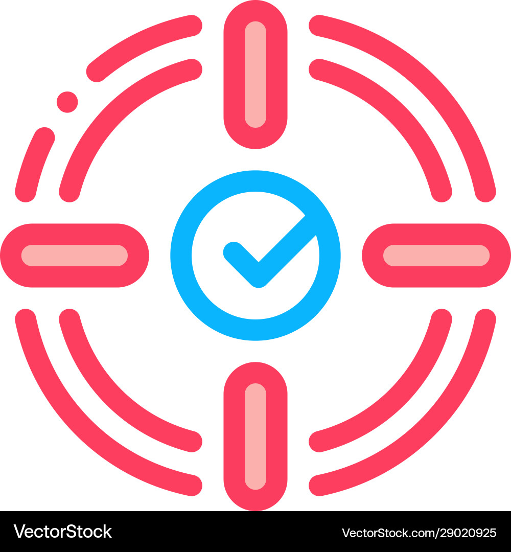 Ziel-Check-Zeichen-Diagramm Lizenzfreies Vektorbild