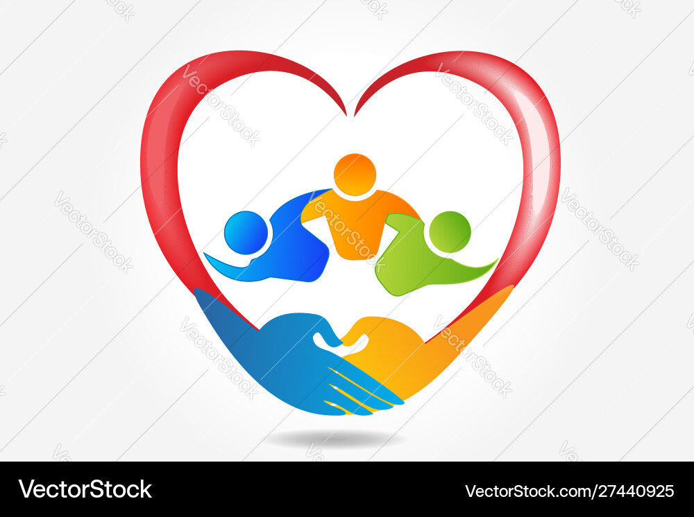 Teamwork unity community design Royalty Free Vector Image