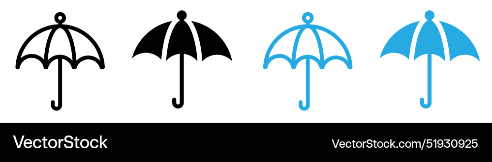 Umbrella icon depicting rain protection Royalty Free Vector