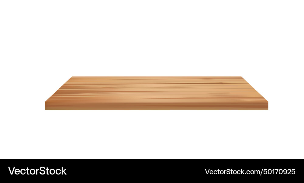 Wooden oak plank perspective view Royalty Free Vector Image