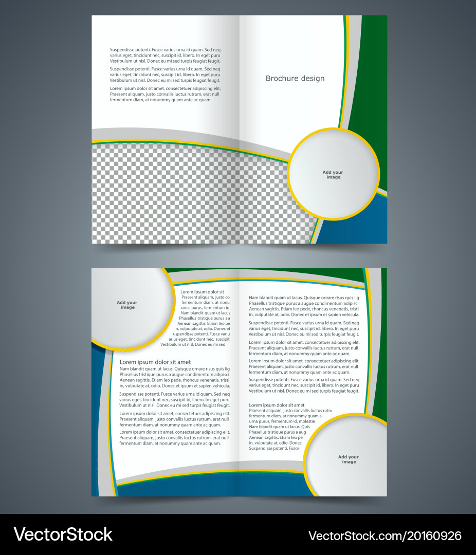Booklet template design with stripes Royalty Free Vector