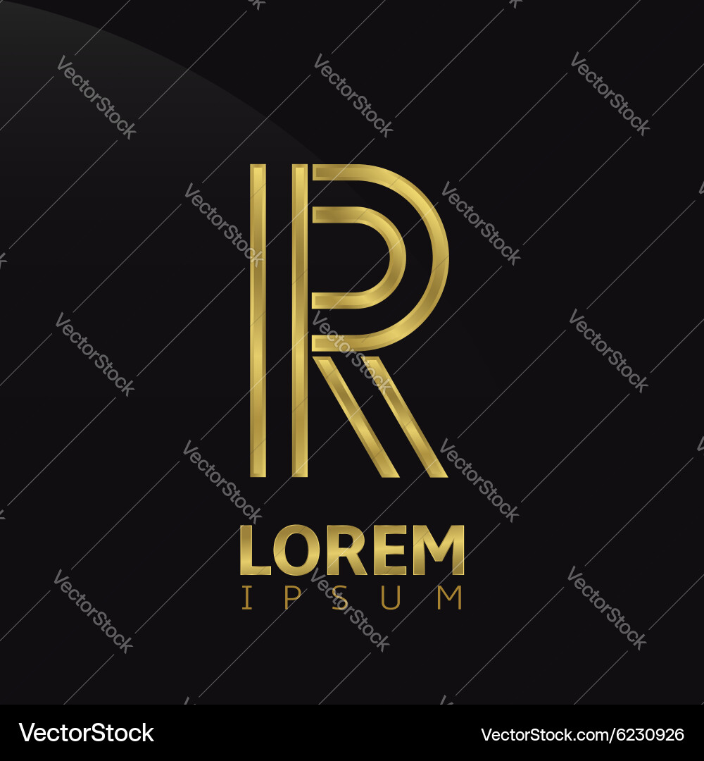 Buchstabe R Lizenzfreies Vektorbild - VectorStock