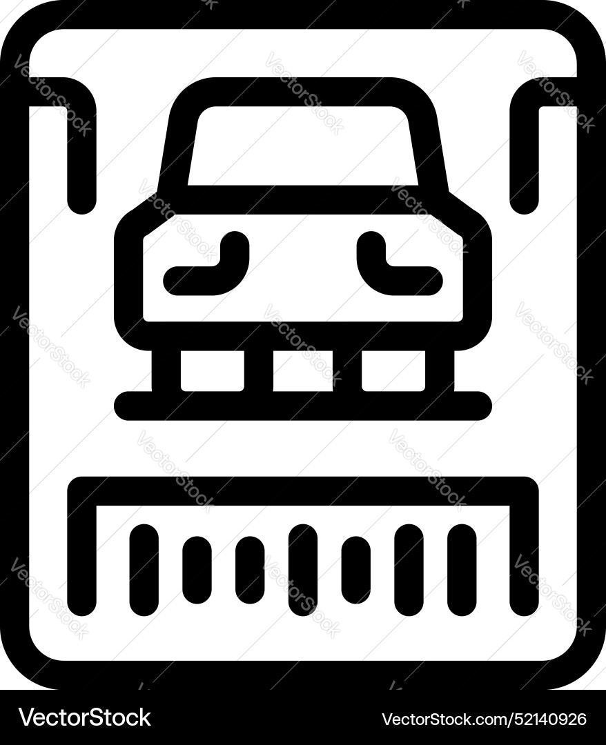 Car parking card showing permit or pass Royalty Free Vector