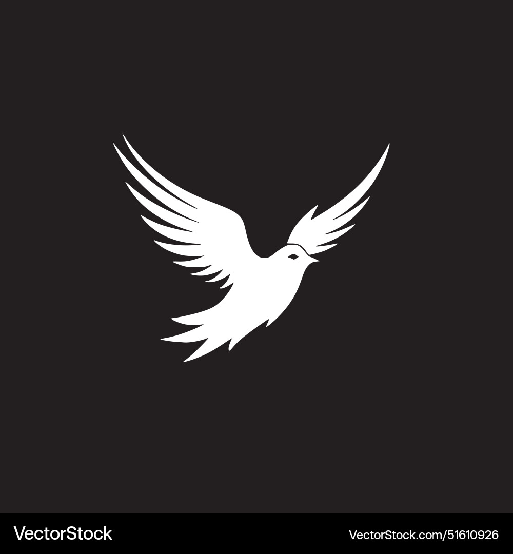 Dove - minimalist and simple silhouette Royalty Free Vector