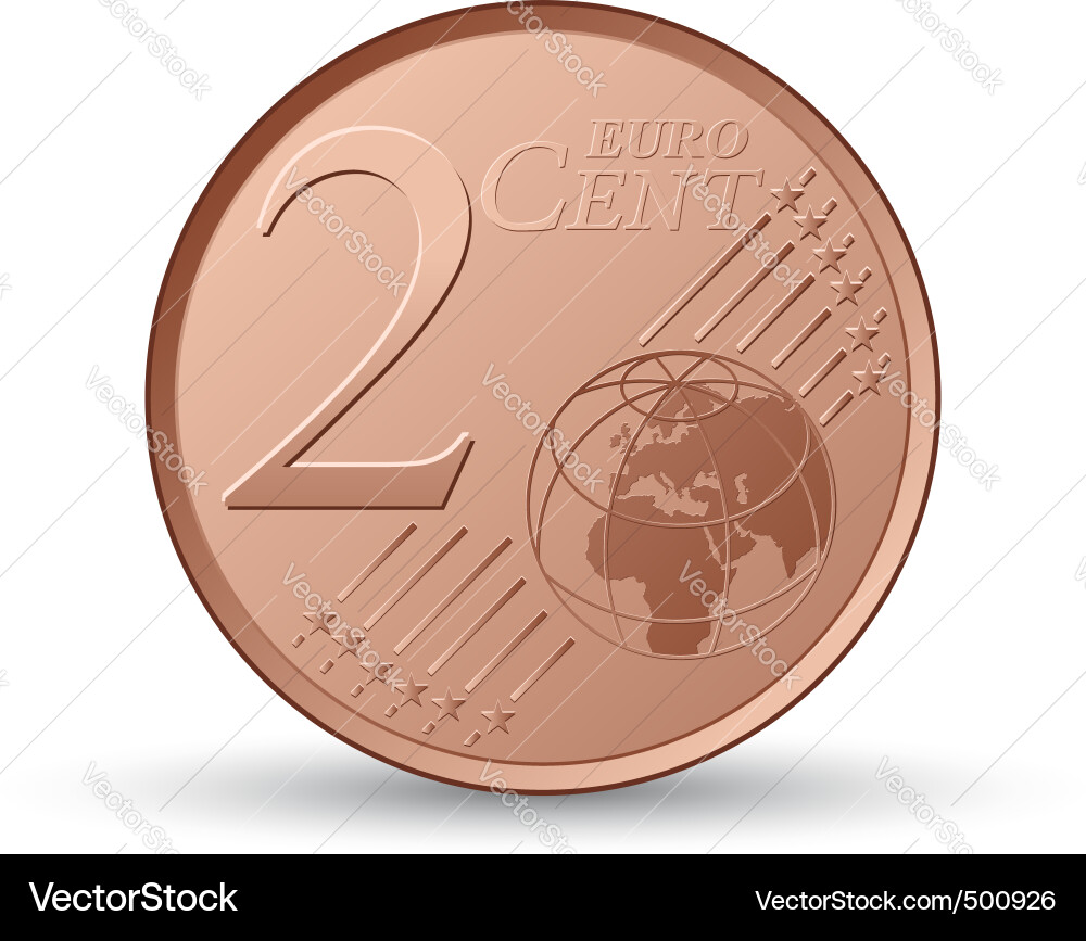 Euro coin Royalty Free Vector Image - VectorStock