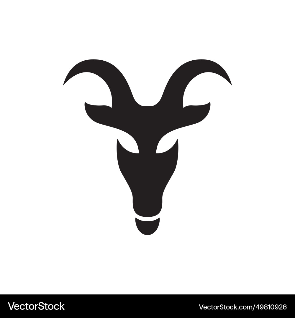 Goat head icon logo design Royalty Free Vector Image
