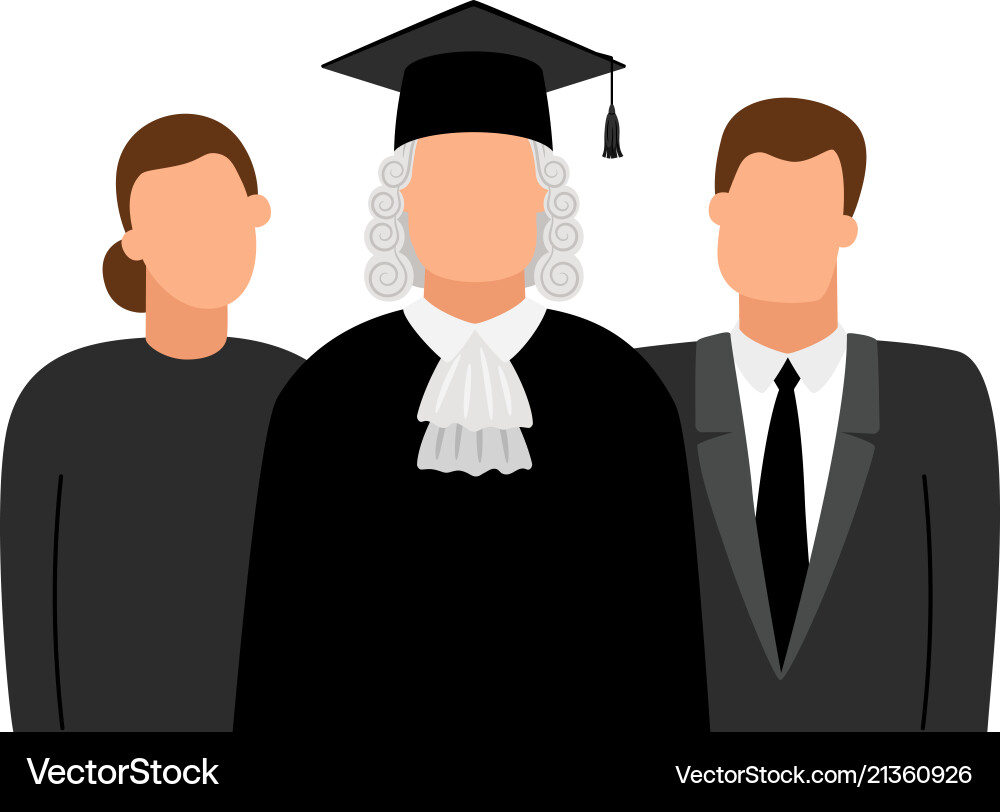 Judge, Lawyer & Procurator Icons Royalty Free Vector