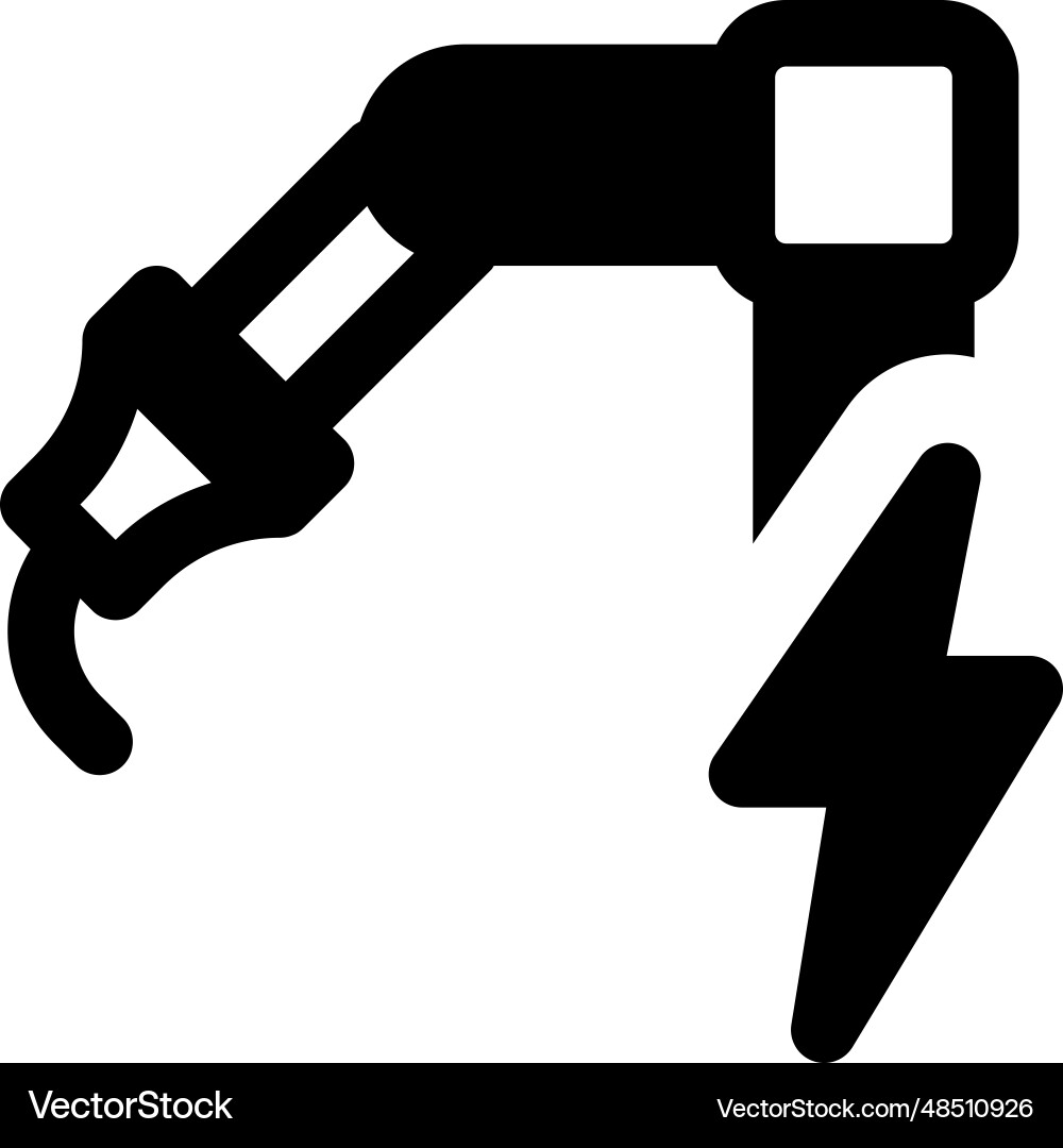 Mechanical arm with integrated power engine Vector Image