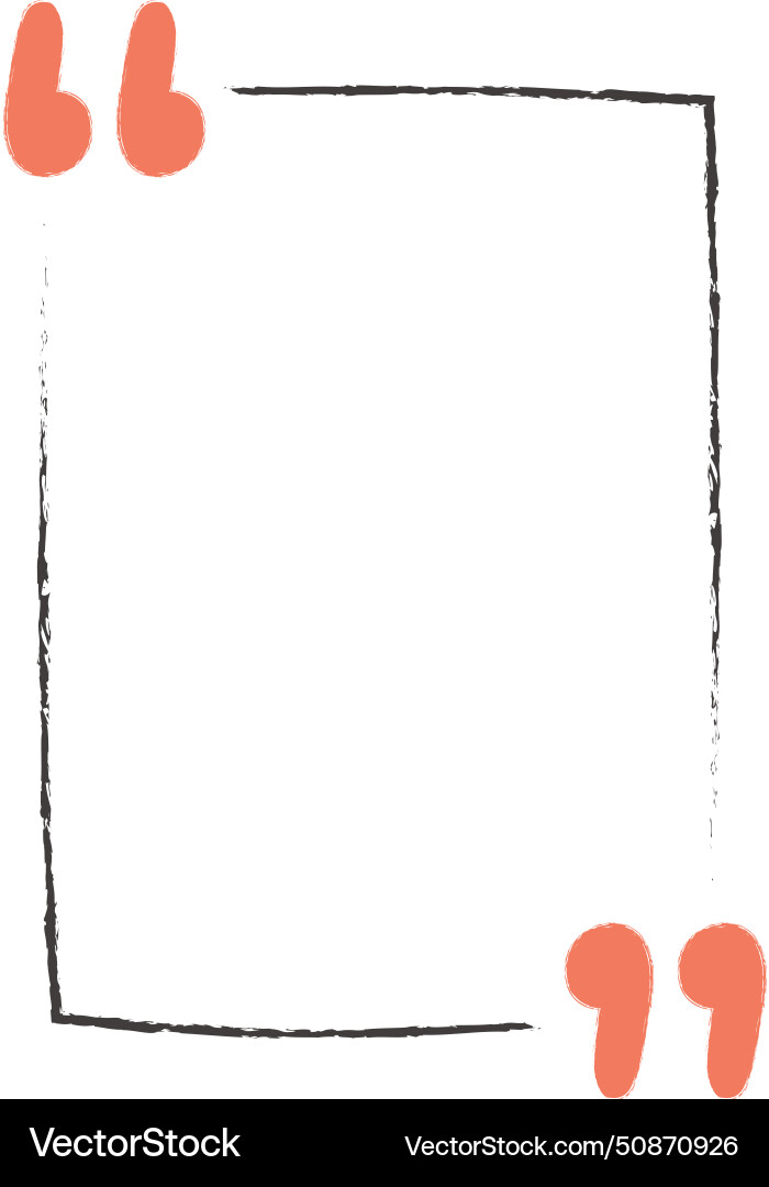 Rectangle quote frame Royalty Free Vector Image