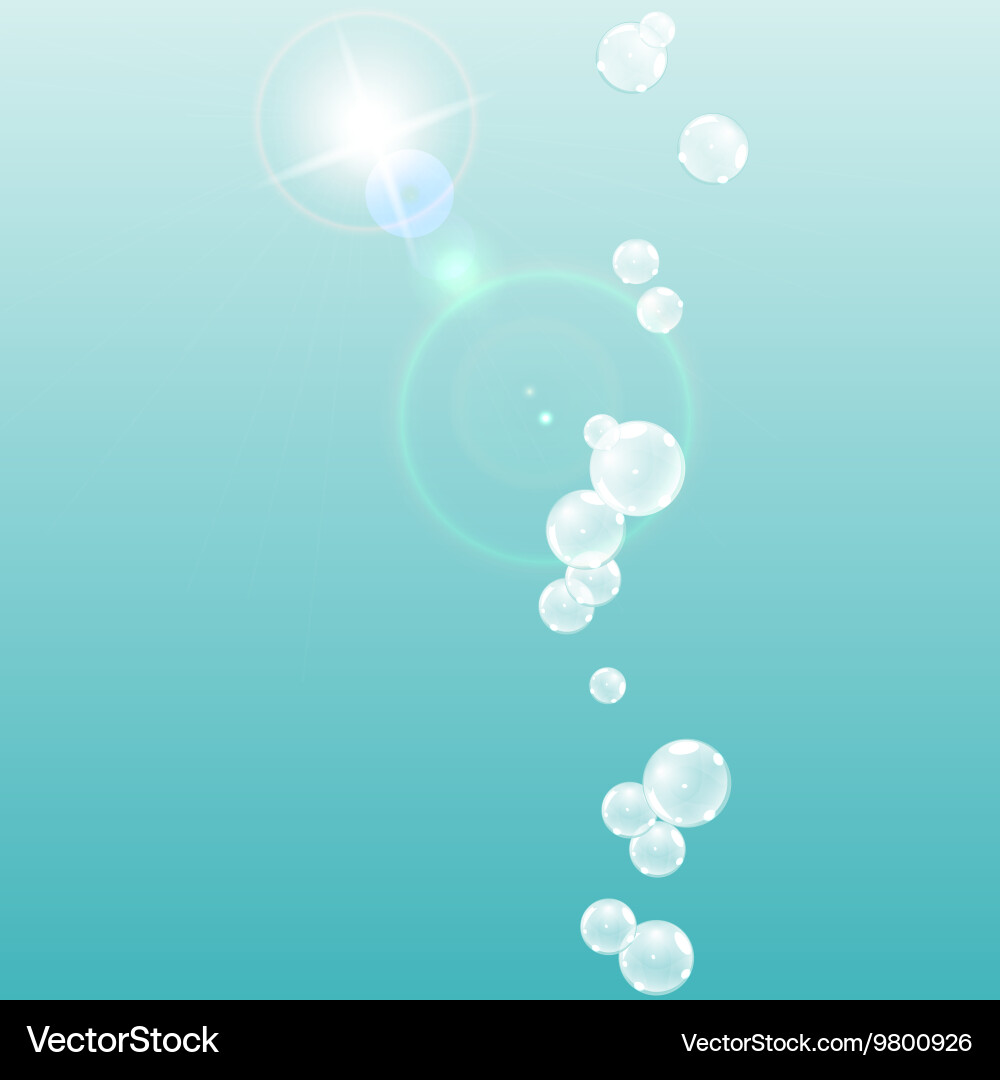 Underwater with bubbles Royalty Free Vector Image