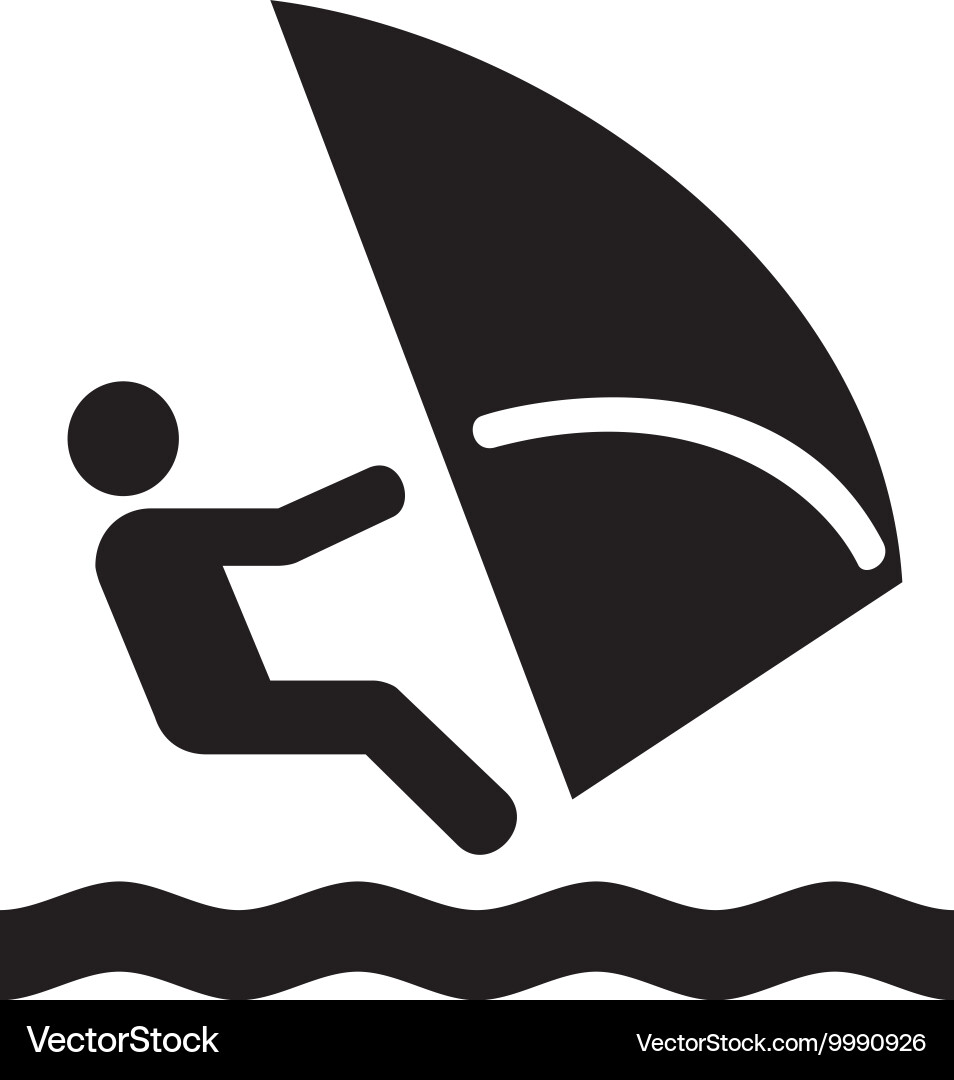 Wind surfing Royalty Free Vector Image - VectorStock