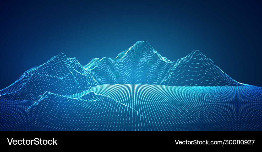 Abstract banner with flowing particles Royalty Free Vector