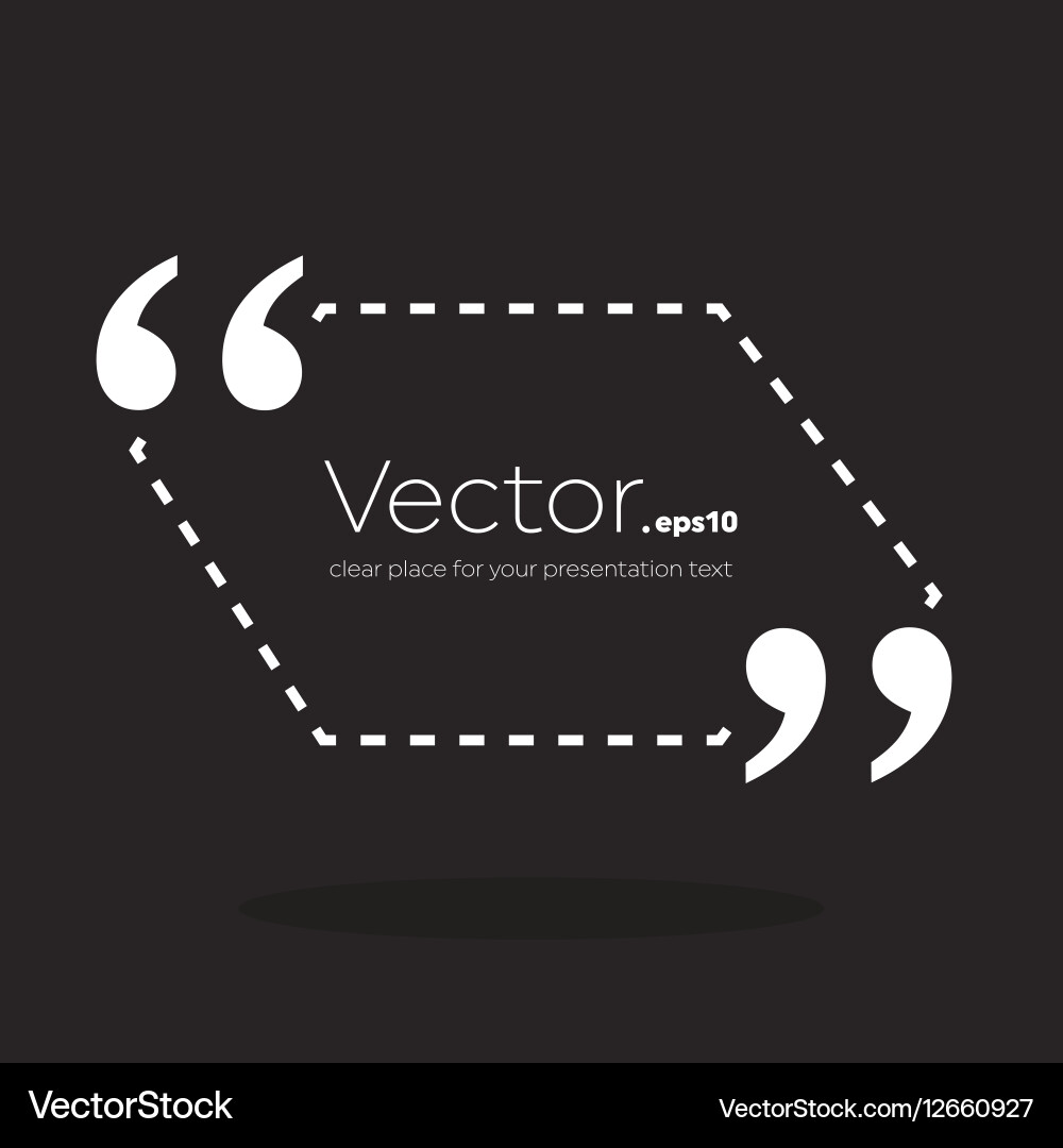Abstract concept empty speech square quote Vector Image
