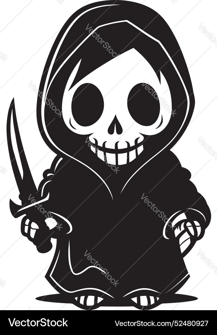 Chibi charmer sweet little reaper symbol lovable Vector Image