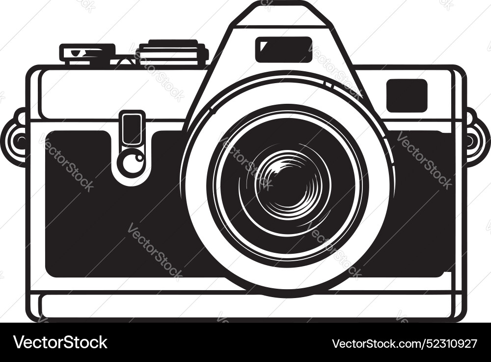Click and connect the modern camera silhouette Vector Image