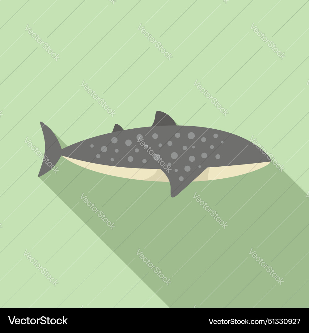 Flat design of a shark Royalty Free Vector Image