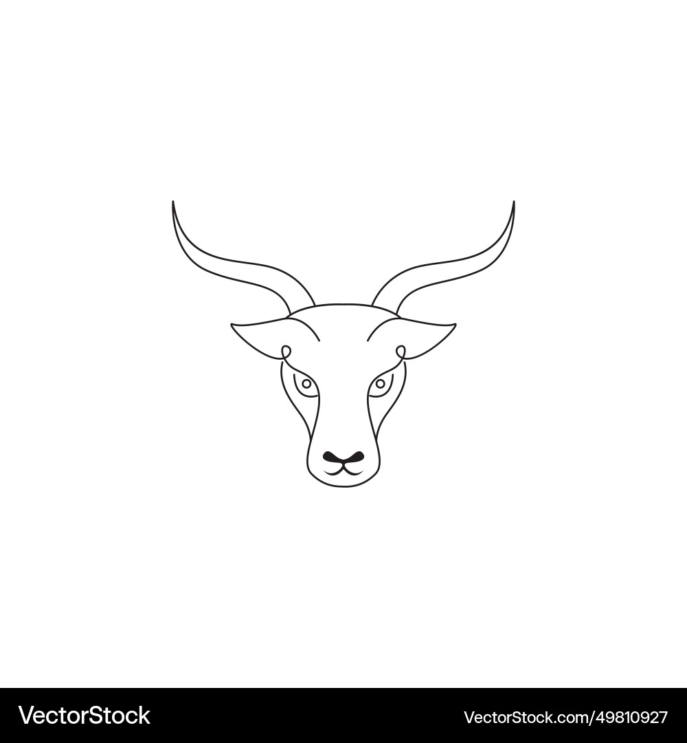 Goat head icon logo design Royalty Free Vector Image