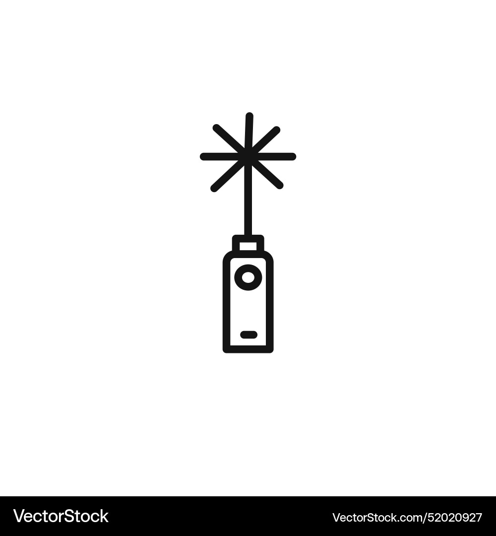 Laser icon outline collection in black Royalty Free Vector