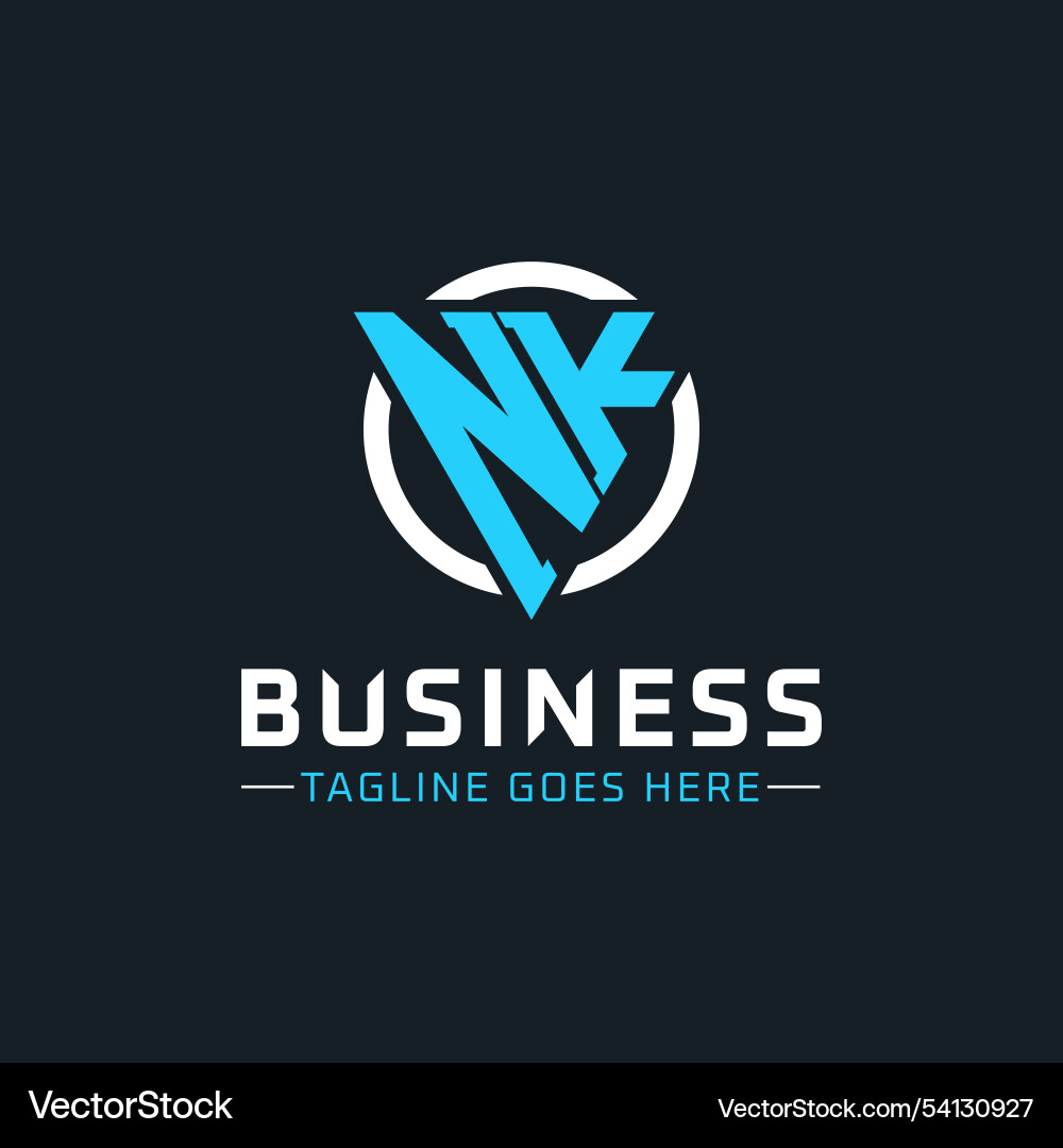 Nk monogram modern initials letter logo design Vector Image