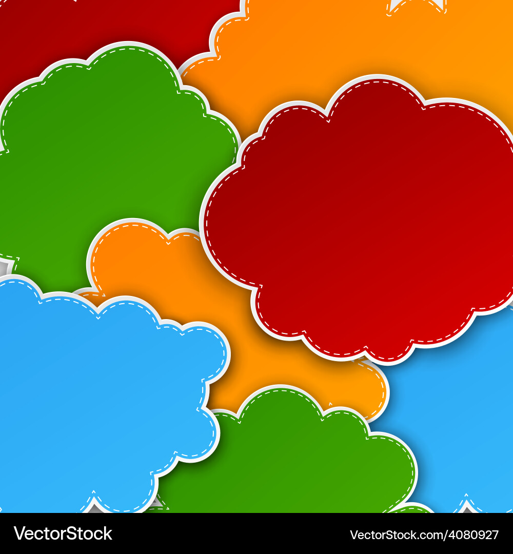 Paper color cloud background Royalty Free Vector Image