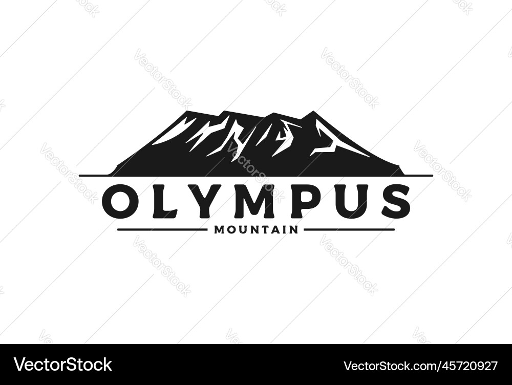 Retro vintage great big mars mountain olympus Vector Image