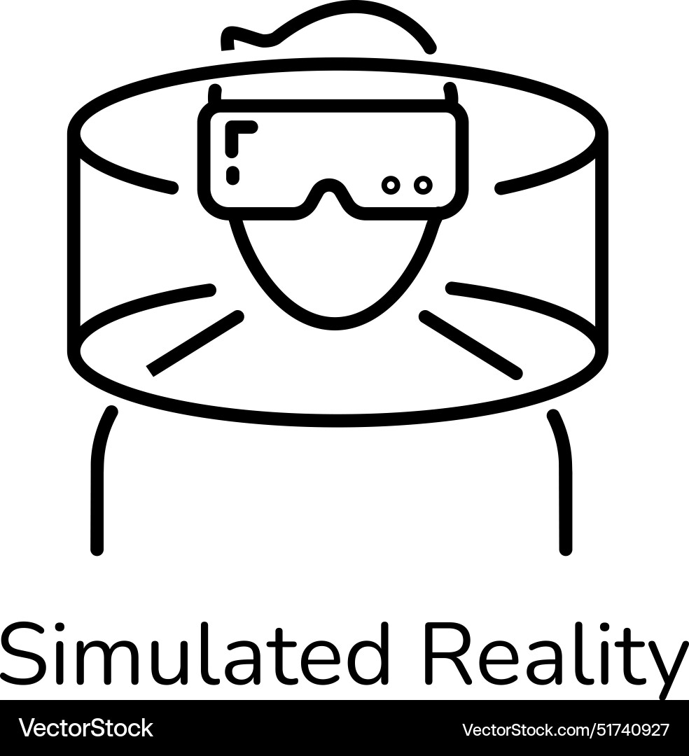 Simulated reality Royalty Free Vector Image - VectorStock