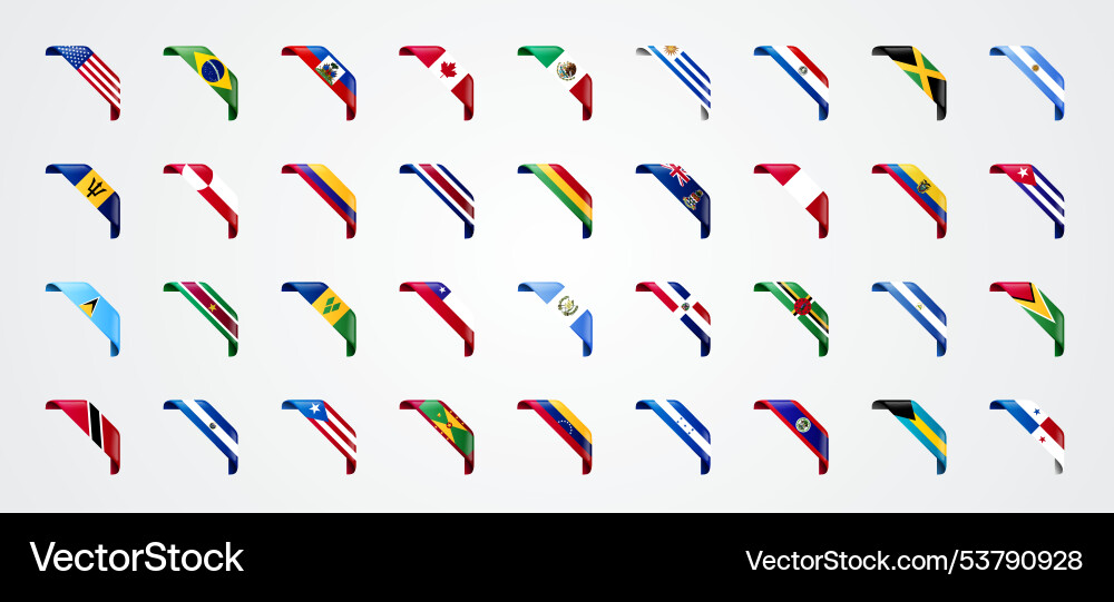 American Flag Banners & Bookmarks Royalty Free Vector