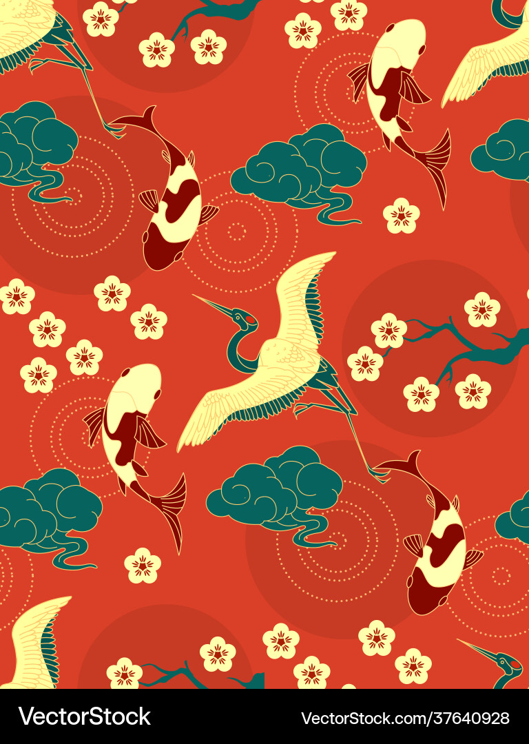 Chinese seamless pattern in traditional asian Vector Image