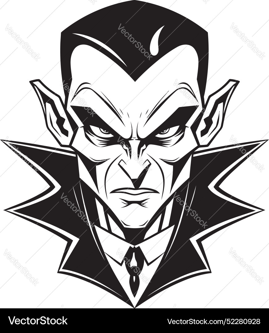 Crimson cascade sinister vampire emblem twilight Vector Image